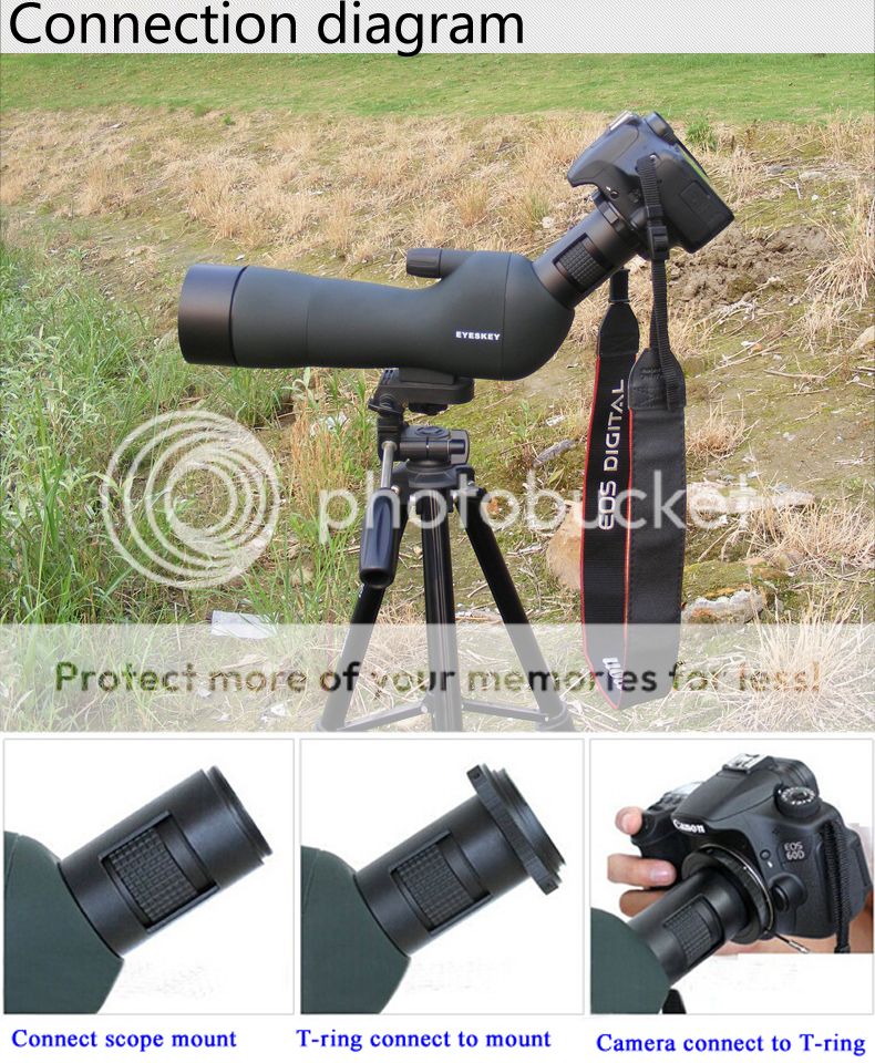 Connect Digital Camera&Telescope Metal Mount Adapter 42mm for Spotting ...